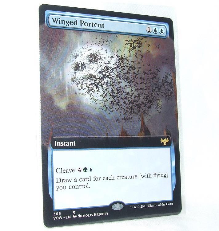 Winged Portent Innistrad Crimson Vow Rare Borderless MTG Card 365 | eBay