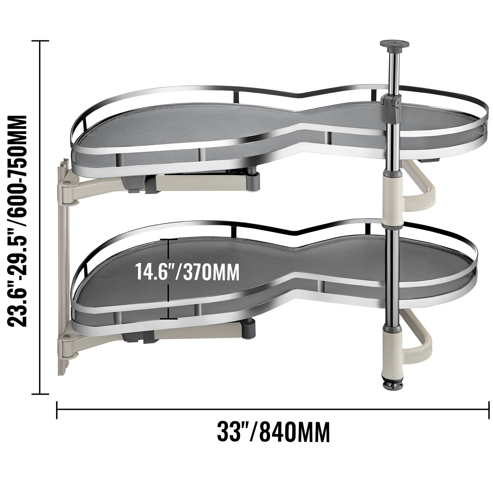 VEVOR 36" Swing Tray Left Blind Corner Kitchen Cabinet Pull Out ...