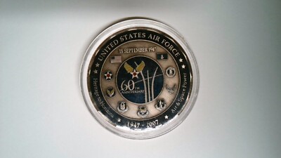 CHALLENGE COIN UNITED STATES AIR FORCE 60TH ANNIVERSARY 1947-2007 ...