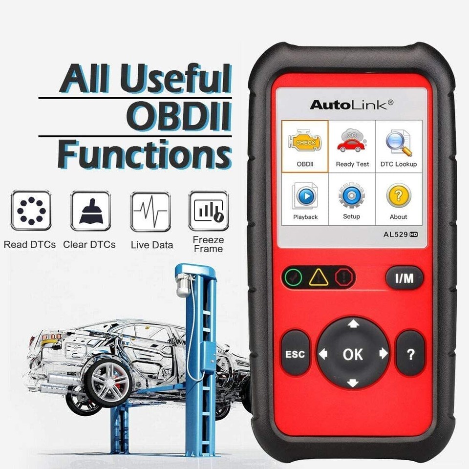 Autel AL529HD AutoLink OBD2 Scanner Heavy Duty Diesel Truck Code Reader ...