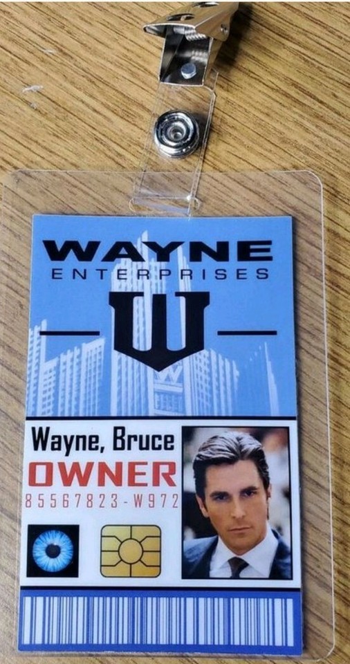 Batman ID Badge- Wayne Enterprises Bruce Wayne owner cosplay prop ...