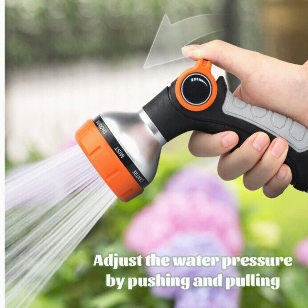 Plastic Garden Spray Gun Orange Color Garden Hose Nozzle Water Hose ...
