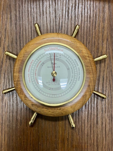 Vintage Taylor Instrument Co. Nautical Ship Wheel Barometer | eBay