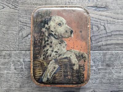 Vintage Tin Box Edward Sharp & Sons Ltd. Maidstone Made In England Dog ...