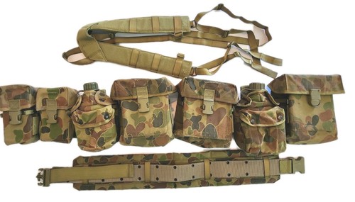 2000s Australian Canvas Webbing Belt Bumbag Ammo Pouch Minimi Canteen ...