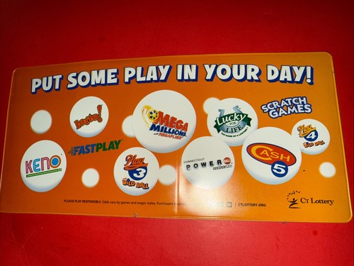 CT STATE LOTTERY VINYL PLAY SLIP TICKET HOLDER SLEEVE LOTTO - BRAND NEW ...