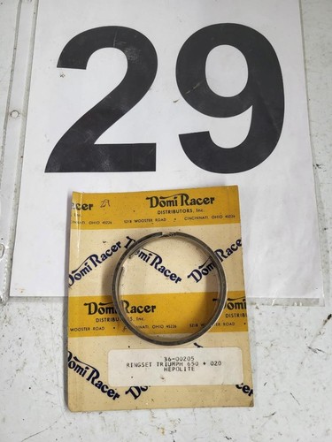 NOS OEM Hepolite Piston Ring Set 020 Over Triumph #36-00205 Domi Racer ...