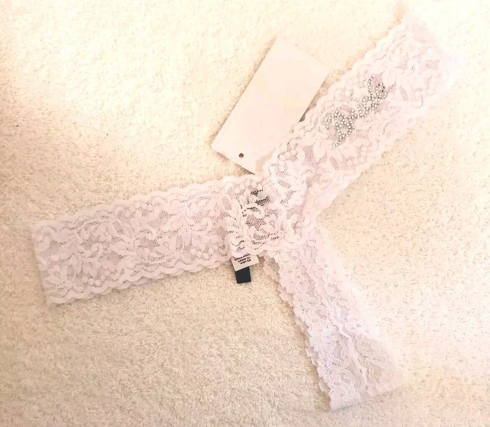 NWT Hanky Panky Bridal Collection Crystal "BRIDE" Split Gusset Lace ...
