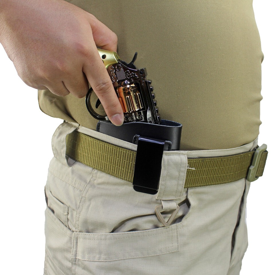 Tactical Right Hand Gun Holster with Double Speed Loader Belt Pouch for ...