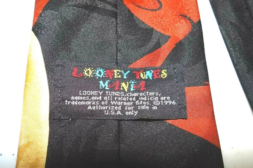 LOONEY TUNES MANIA Taz Tazmanian Devil Black CARTOON MENS NECK TIE | eBay
