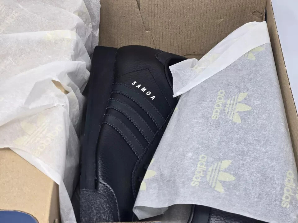 adidas Originals Samoa Men's Multi Sizes Triple Black Shoes White ...