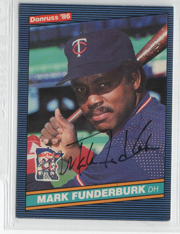 Mark Funderburk 1986 Donruss signed auto autographed card Minnesota ...
