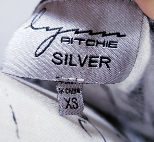 Lynn Ritchie Silver Womens Tunic Top Size XS Long Sleeve Gray/Burgundy ...