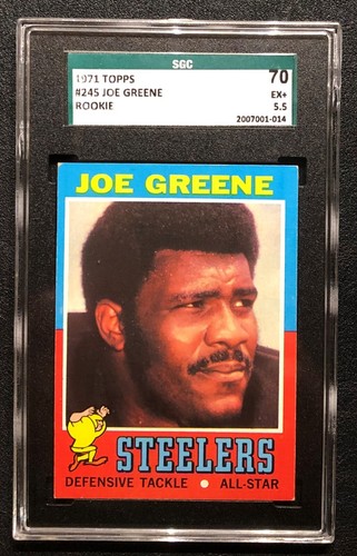 Joe Greene 1971 Topps SGC 5.5 Rookie Card Football Pittsburgh Steelers ...