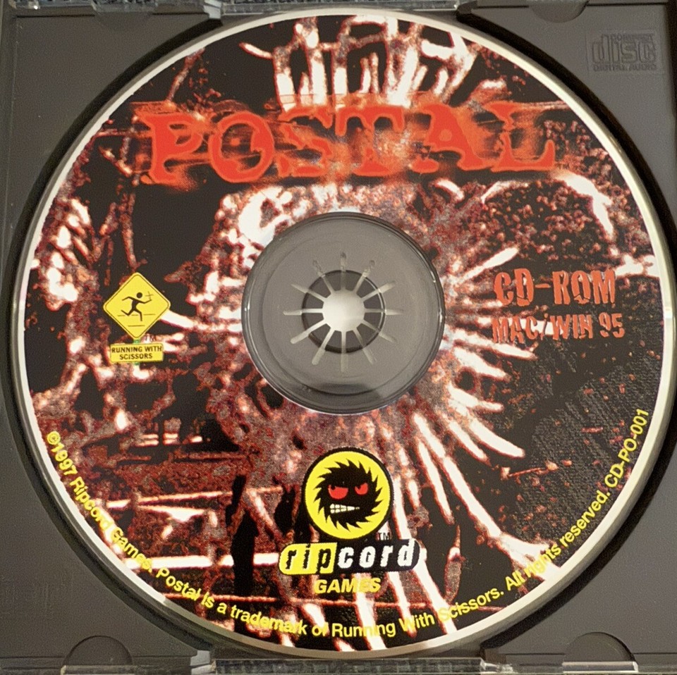 Postal PC CD-ROM Computer Game 1997 Mac/Win 95 Ripcord Games Untested ...