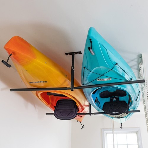 2 Kayak Ceiling Rack, Hi Port 2 Storage Hanger Overhead Mount ...