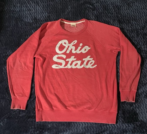 Homage Ohio State Buckeyes Script Fleece Lined Crewneck Sweatshirt Size ...