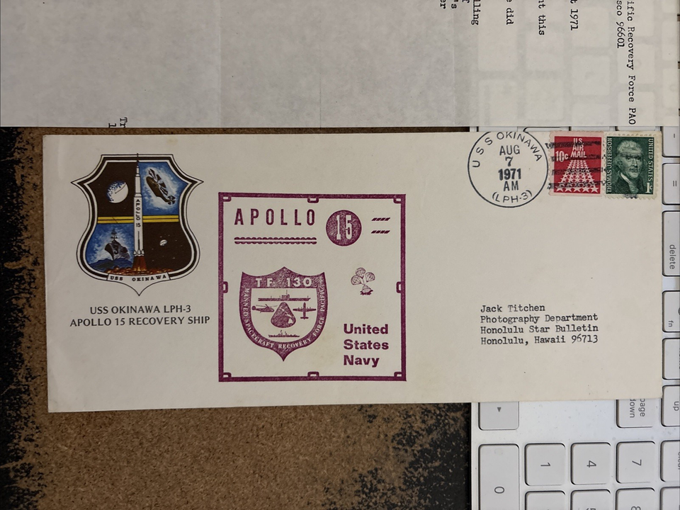 Lot of 3 Apollo 13 & Apollo 15 AP NASA Photo Pool Recovery Covers ...