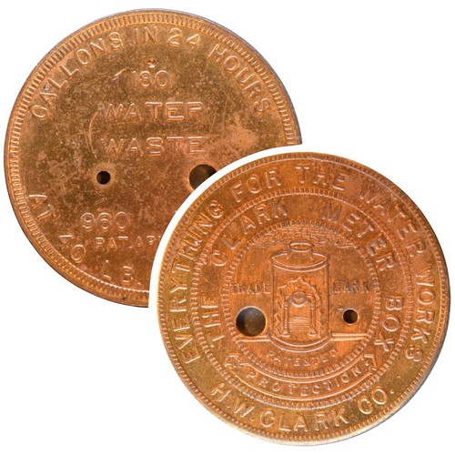 VINTAGE "THE CLARK METER BOX" TOKEN COIN WITH HOLES | eBay