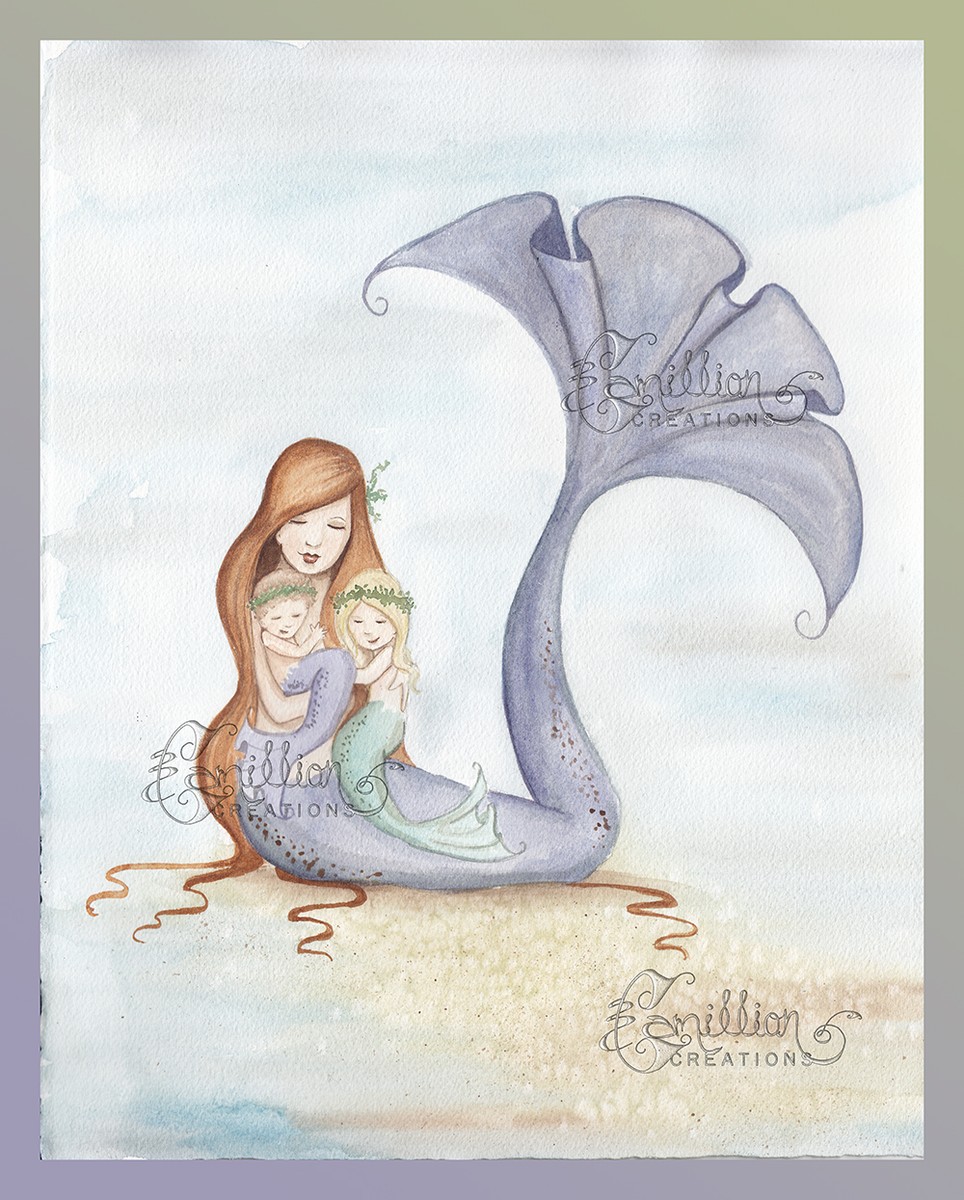 Mermaid Love Drawings