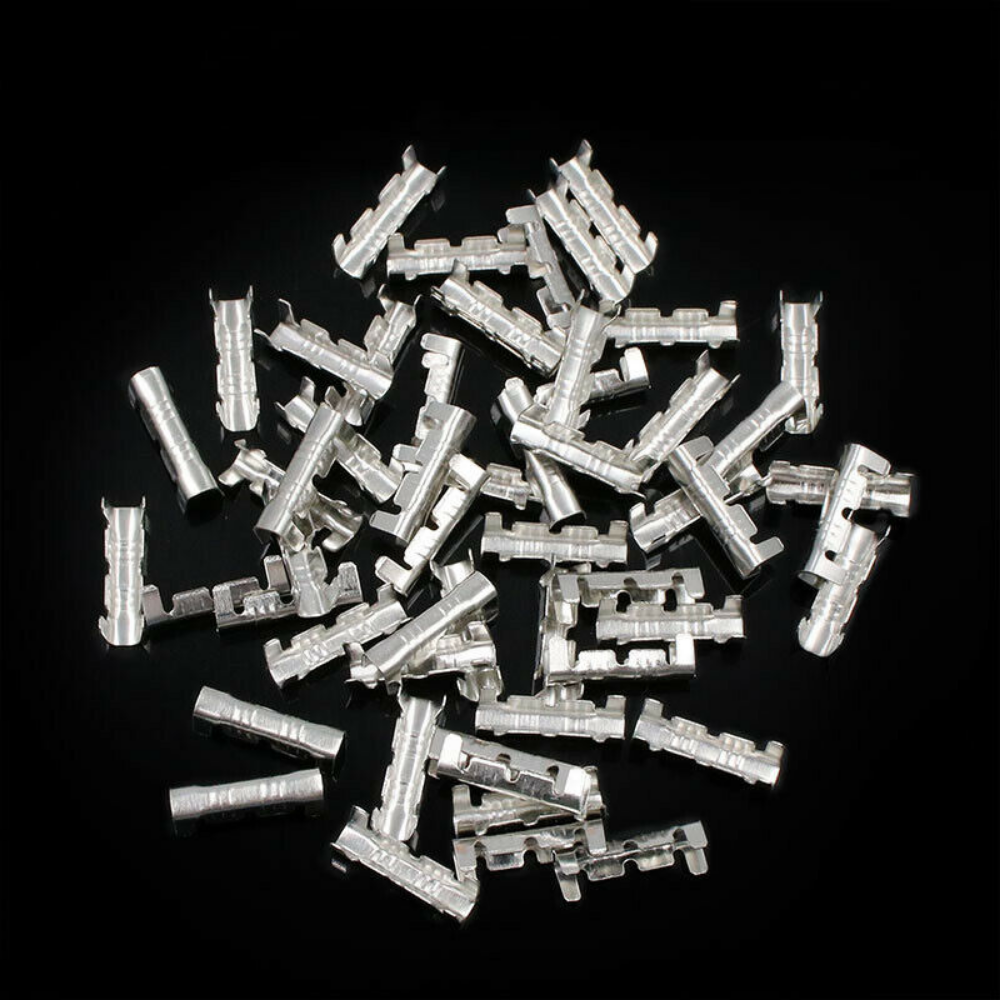 100pcs Electrical Cable Wire Splice Connectors Tinned Insulated Crimp ...