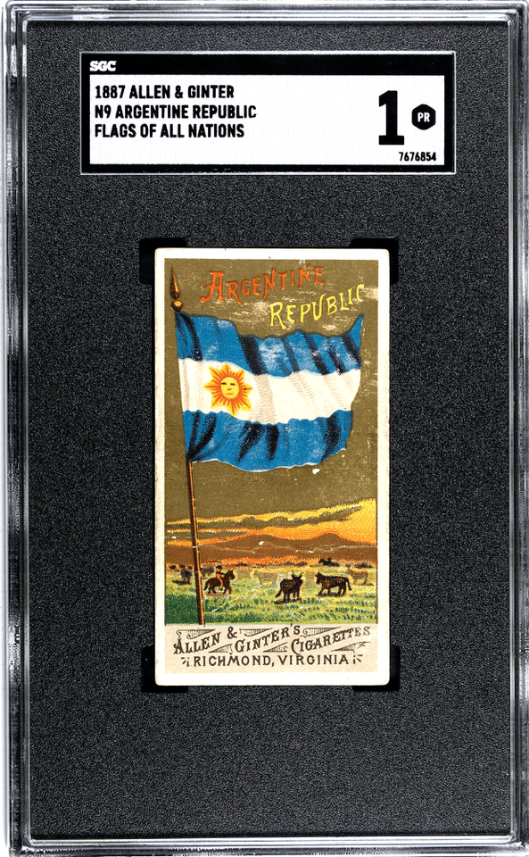 1887 N9 Allen & Ginter Argentine Republic Flags of All Nations SGC 1 | eBay