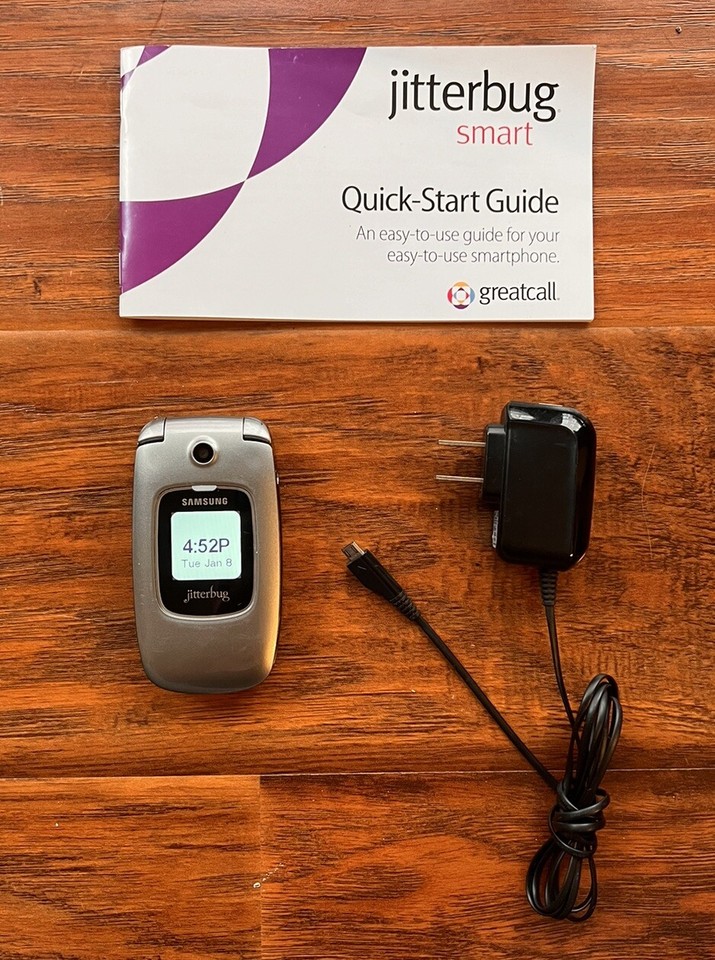 Samsung Jitterbug Greatcall Silver Cell Flip Phone Mobile Phone | eBay