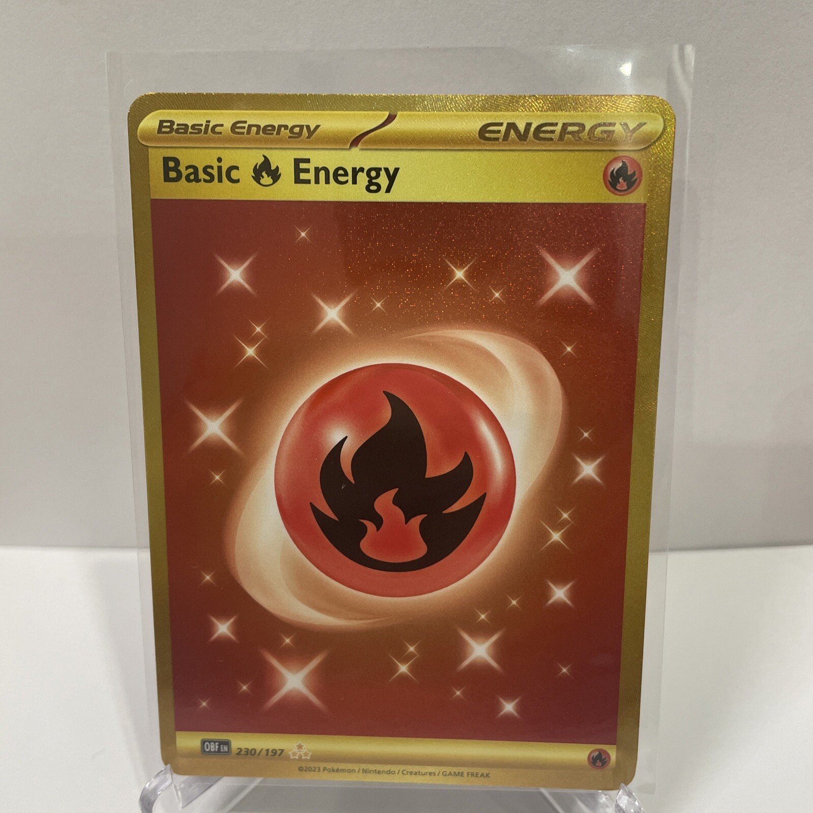Basic Fire Energy - 230/197 - Full Art - Obsidian Flames - Pokemon | eBay