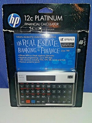 Hewlett Packard HP-12C Platinum Calculator RPN HP12C Brand New In ...