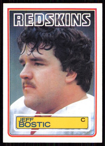 1983 Topps Jeff Bostic Rookie Washington Redskins #187 | eBay