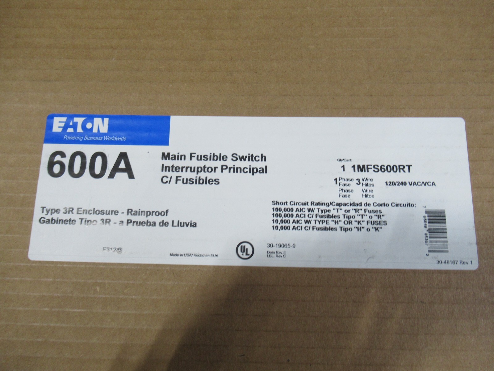 CH 1MFS600RT, 600A, 120/240V, 1PH 3W, Fusible Meter Stack Disconnect ...