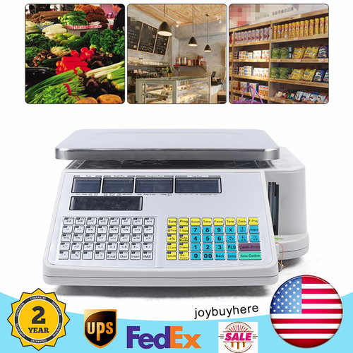 Digital Scale Price Computing Retail Meat Weigh Scale Label Printer ...