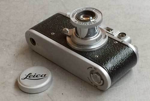 Leica II D Olympia 1936 copy chrome in leather case (FED Leica II D Olympia 1936 copy chrome in leather case (FED