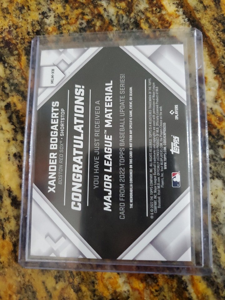2022 Topps Update Xander Bogaerts Major League Material #MLM-XB | eBay
