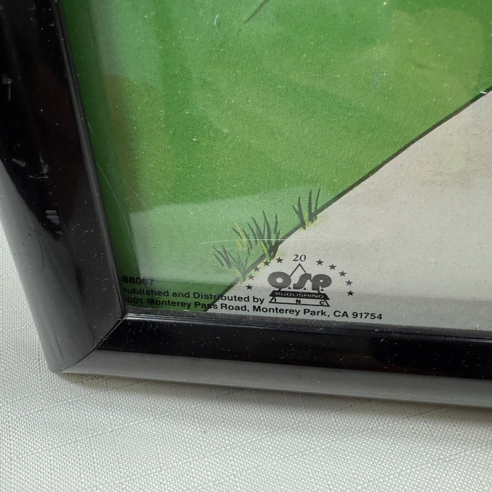 MICKEY MOUSE & GOOFY PLAYING SOCCER DISNEY O.S.P. EMBOSSED WOOD ART 20 ...