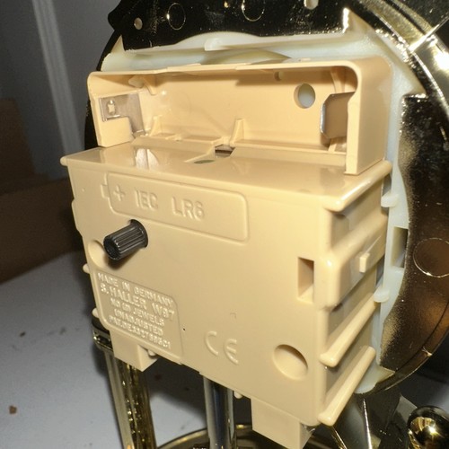 German-made Loricron Quartz Battery Dome Anniversary Clock Floral Face ...