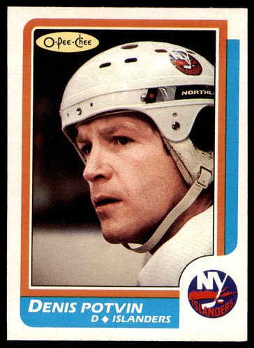 1986-87 O-PEE-CHEE DENIS POTVIN NEW YORK ISLANDERS #129 NM | eBay