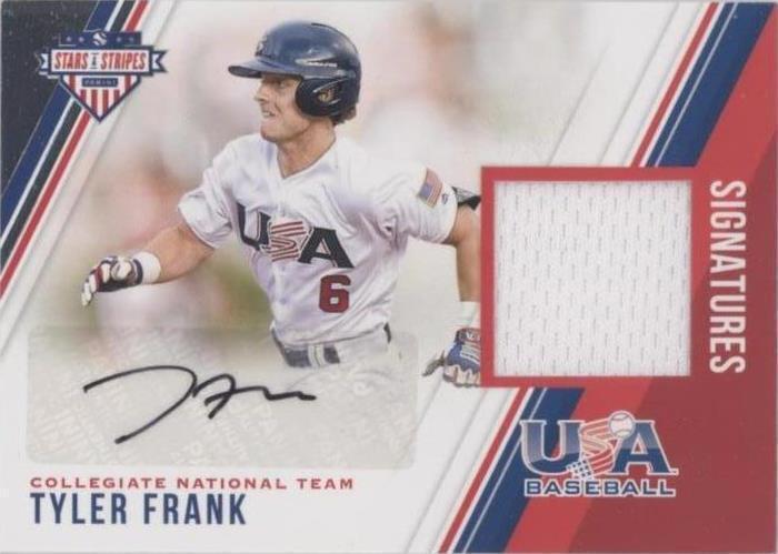 2018 Panini USA Baseball Stars & Stripes - Stars and Stripes Material Signatures Tyler Frank #25 ...