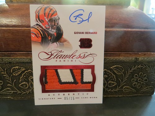 Panini Flawless Ruby Autograph Jersey Auto Bengals Giovani Bernard 05/ ...