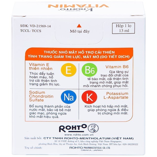 10x V.Rohto Vitamin Eye Drops - Rohto Vitamin for Dry Eyes Blurry ...