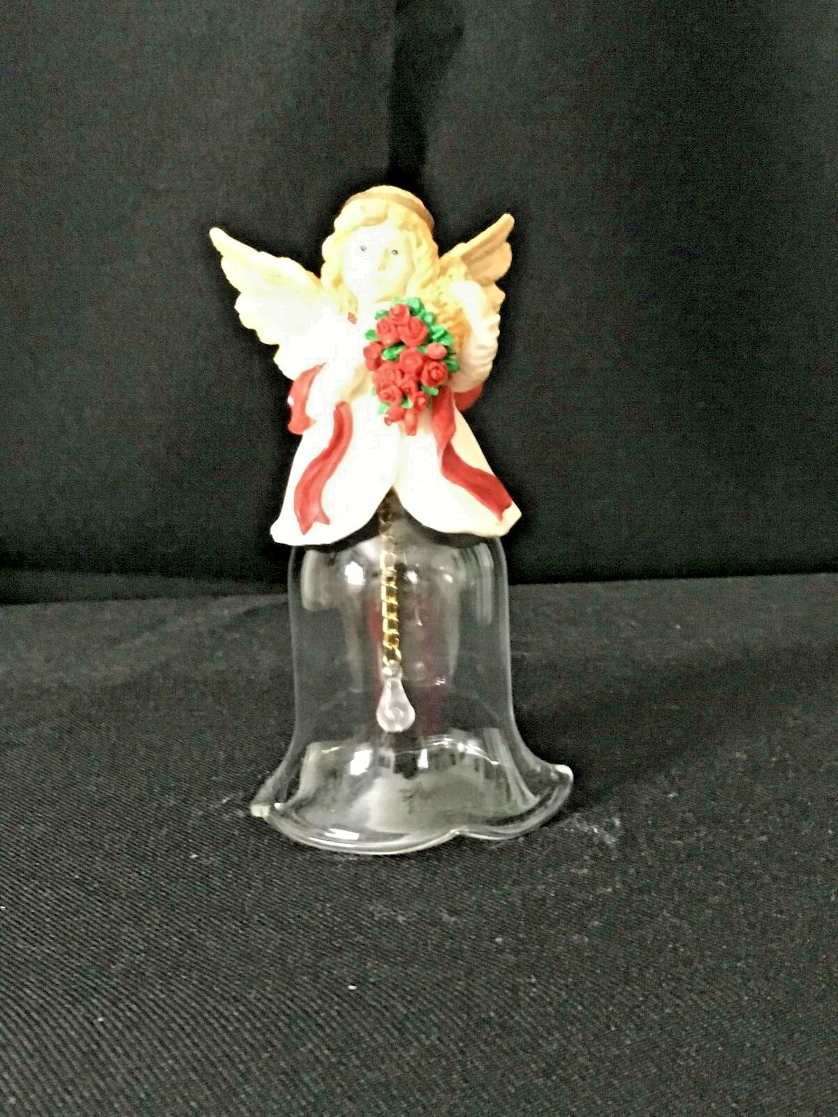 BEAUTIFUL CHRISTMAS ANGLE BELL CRYSTAL BELL WITH SCALLOPED BOTTOM 5 ...