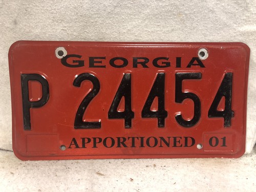 2001 Georgia Apportioned License Plate | eBay
