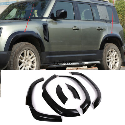 Gloss Black For Land Rover Defender 110 Fender Flare Wheel Eyebrow Arch ...