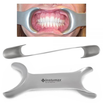 Dental Mouth Opener Metal Lip & Cheek Retractor Double-Head Stainless ...