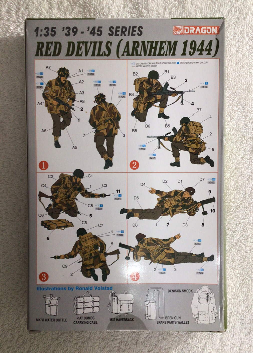 RED DEVILS (ARNHEM 1944) 1:35, 4 Soldiers, Dragon kit no 6023 1994 ...