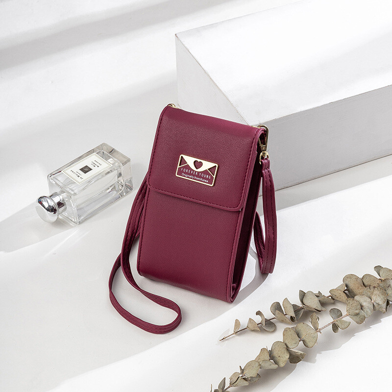 Xb23b723 Pu Leather Mini Phone Bag Women's Small Crossbody With Large ...