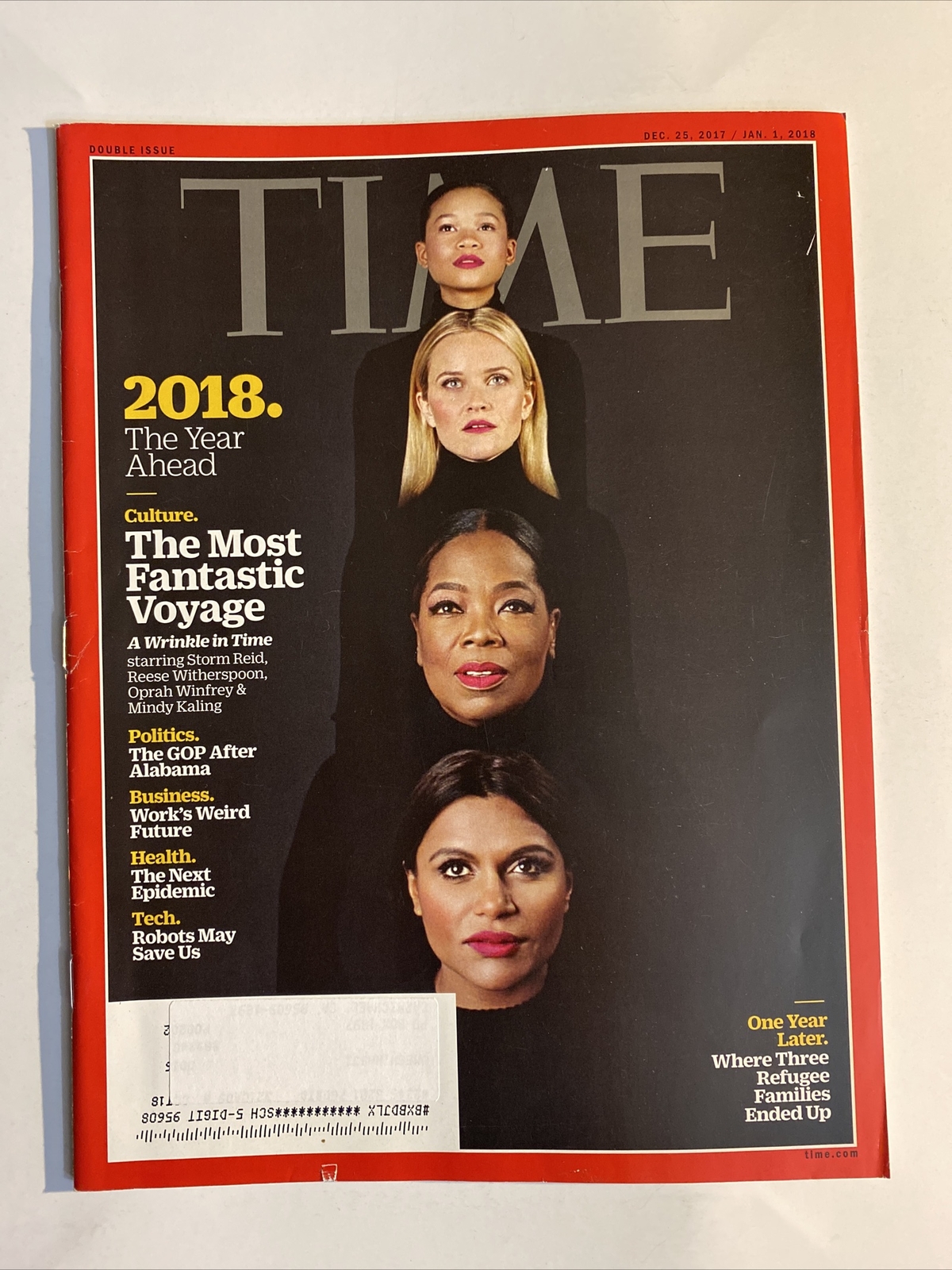 TIME MAGAZINE DECEMBER 25 2017/JAN 1 2018 2018 THE YEAR AHEAD 104 pages ...