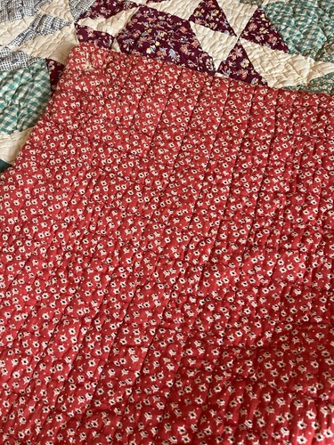 Vintage Handmade Quilt Cottage Core Patchwork | eBay