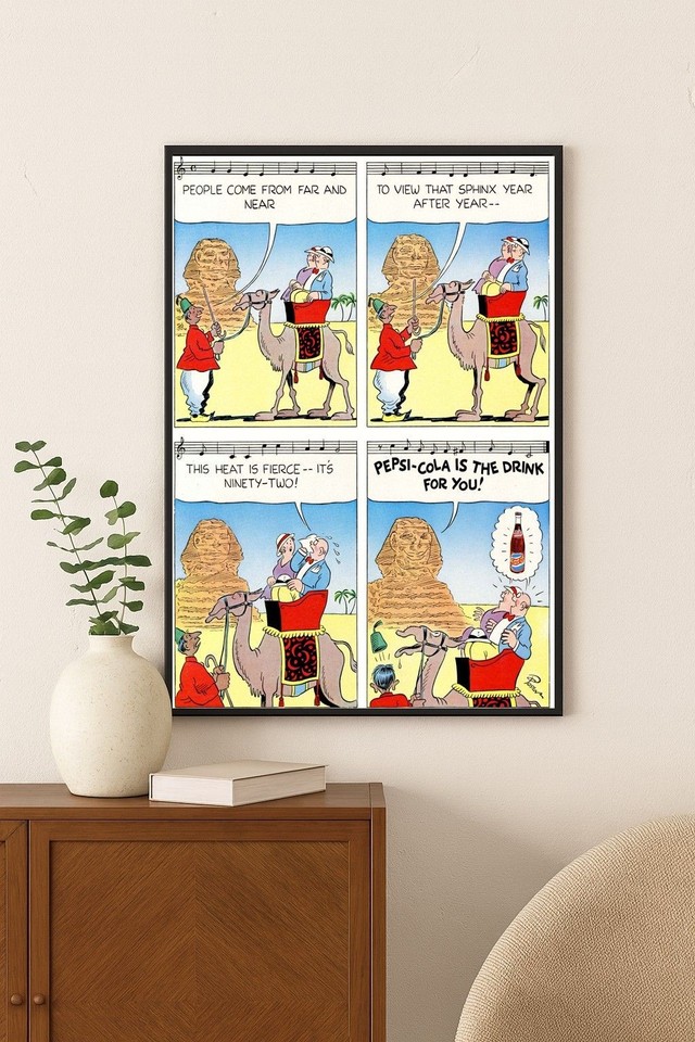 Rare Vintage Pepsi-Cola 🎨 Comic Poster - 24x36” - Hi-Res 💎 Rare Reprint ...