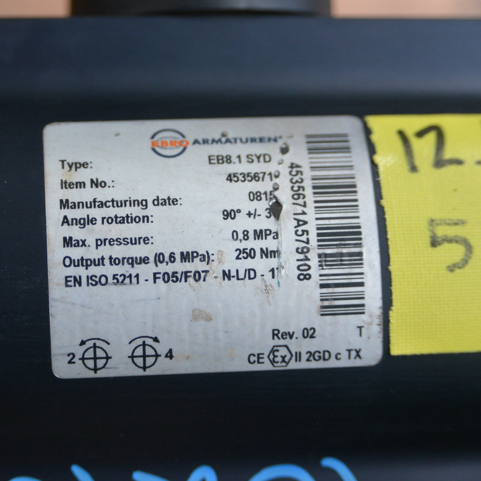 EBRO stainless Butterfly valve class 300 DN100 4" ARMATUREN EB8.1 SYD ...